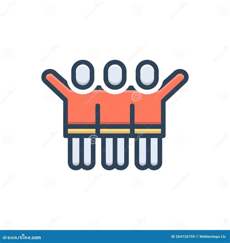 Color Illustration Icon For Friend Best Friend And Ally Stock Vector
