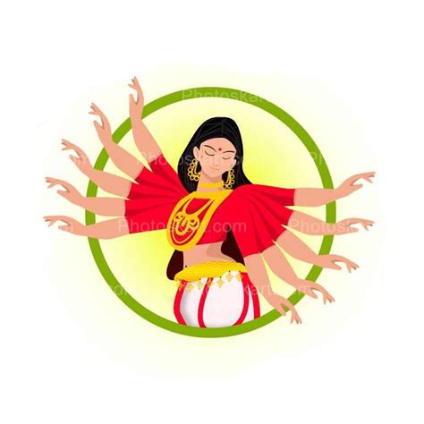 Creative Devi Durga Vector Free Stock Images Photoskart