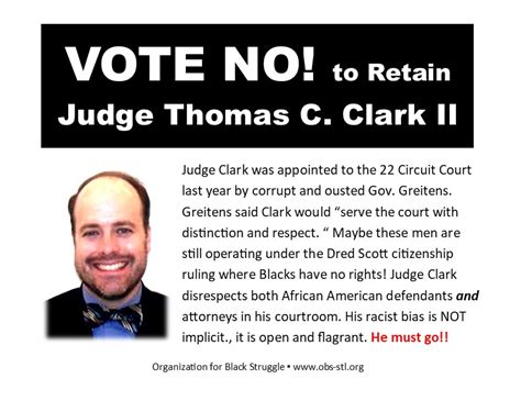 Nov 6 No On Judge Clark Organization For Black Struggle