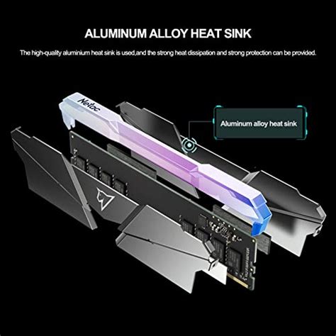 Memória Netac Shadow RGB 16 GB 2x8 GB DDR4 3200 MEUPC NET