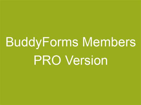 buddyforms buddyforms private frontend