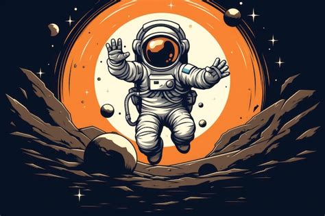 Escena De Aventura Espacial Foto Premium