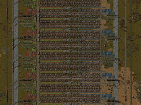 Tileable Green Chip Plant With Tileable Train Station Factorio