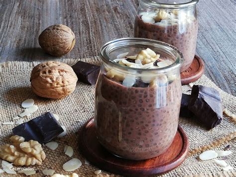 Pudin de chía con chocolate y frutos secos Caceroladas