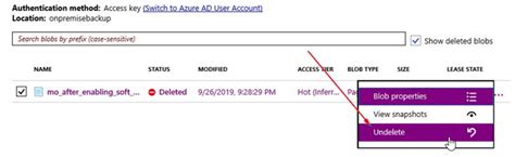 Azure Soft Delete Option For Blob Storage To Recover Deleted Files