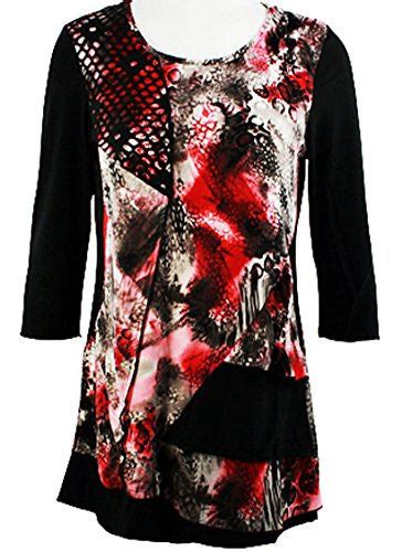 Creation Illusions 34 Sleeve Scoop Neck Geometric Print Tunic Top Cities Fashion