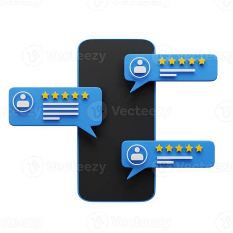 Customer Review On Smartphone 3d Render 36876595 PNG