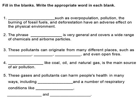 Fill In The Blanks Write The Appropriate Word StudyX