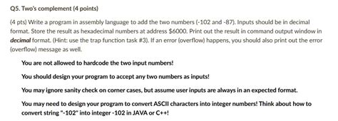 SOLVED I Need Help In Writing A Program In Assembly Language Which