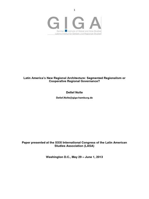 Segmented Regionalism Or Cooperative Regional Governance Libre Pdf Regional Integration