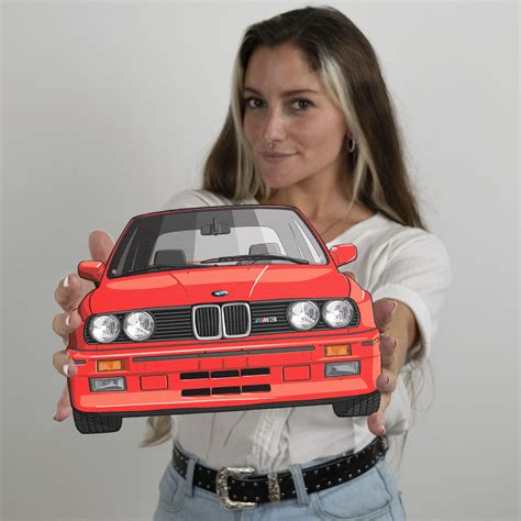 Cartel Decorativo De Madera Vintage Bmw E30 M3