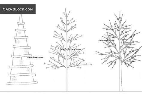D Trees Plan Free Cad Blocks Download