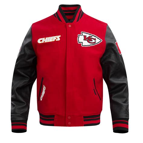 Nfl Kansas City Chiefs Retro Classic Menss Rib Wool Varstiy Jacket R