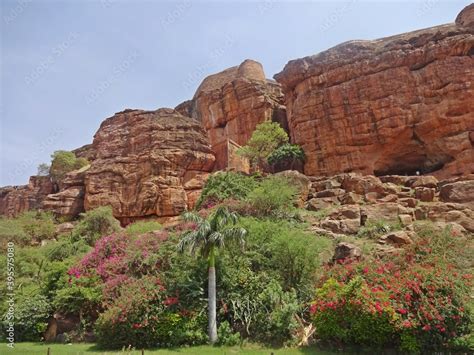 The Rock Cut Cave Temples Of Badami Mystery Of Karnatakaindia Stock