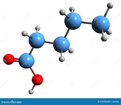 3d Image Of Valeric Acid Skeletal Formula 276350239