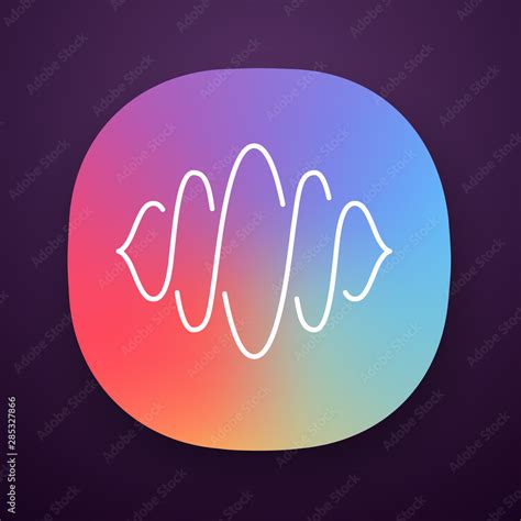 Image Vectorielle Stock Abstract Soundwave App Icon Audio Wave Curves Voice Recording