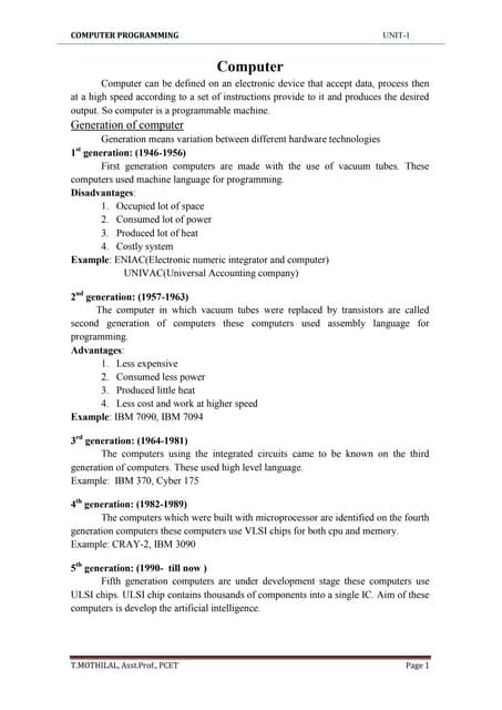 Cp Unit 1 Pdf