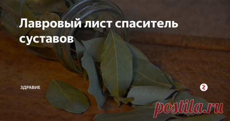 Лавровый лист спаситель суставов Используем лавровый лист для улучше ...