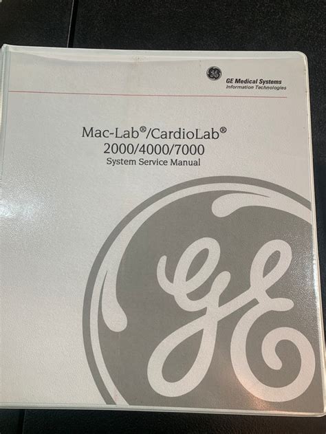 Ge Service Manual For Mac Lab Cardiolab 2000 4000 7000 Puma Export Inc