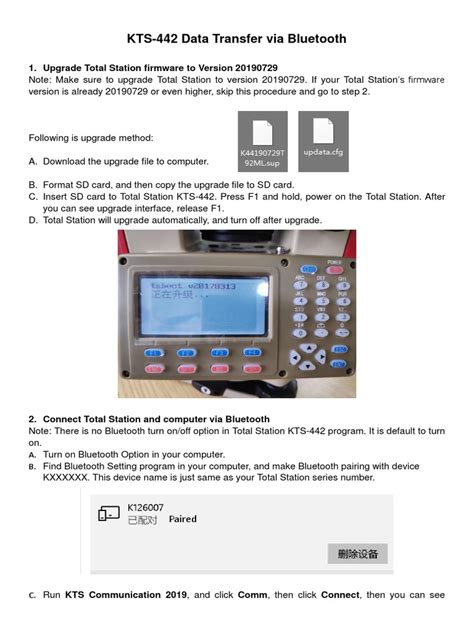 Kts 442 Transfer Via Bluetooth Pdf Bluetooth Inputoutput