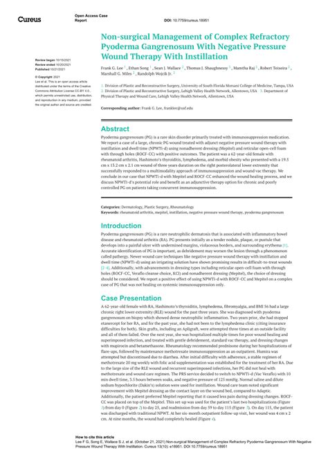 Pdf Non Surgical Management Of Complex Refractory Pyoderma