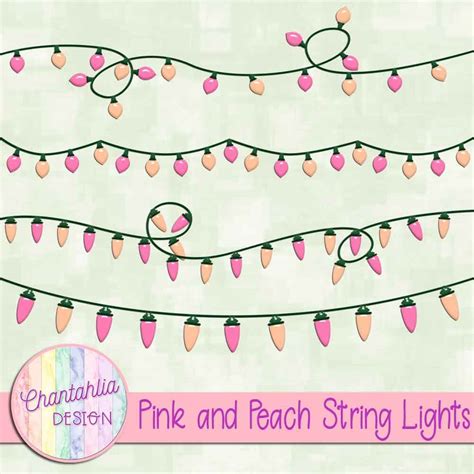 Pink And Peach String Lights