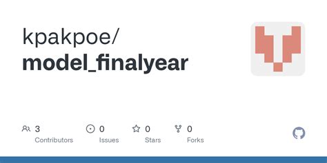 Github Kpakpoe Model Finalyear