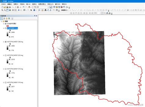 Arcgis（用行政区划）裁剪栅格数据比如高程tif、高程img等格式gis Tif裁剪 Csdn博客