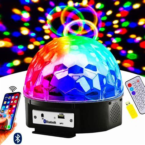 Диско шар / LED magic Ball / Музыкальный с пультом блютуз и флешкой ...