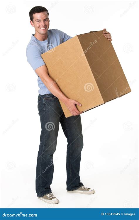 Man With Box Royalty Free Stock Photo - Image: 10545545