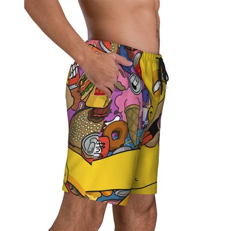 The Simpsons Mens Swim Trunks Quick Dry Swim Shorts Mesh Lining Bathing