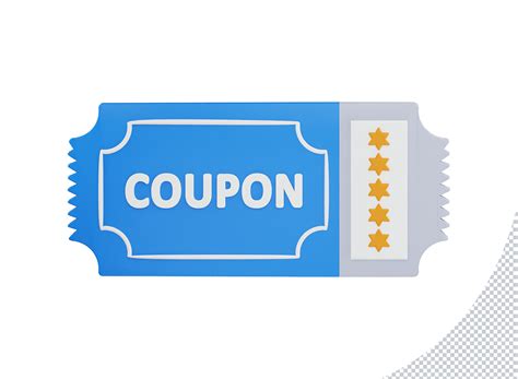 Discount Coupon With Five Stars 3d Icon Graphic By Crop3dbusiness