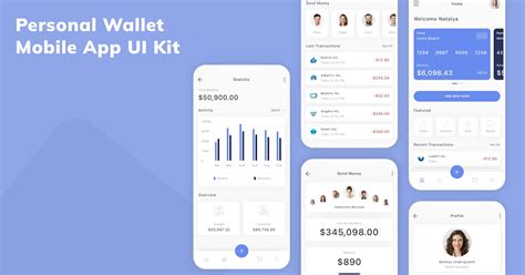 Personal Wallet Mobile App Ui Kit Ux And Ui Kits Ft Financial And Banking Envato Elements