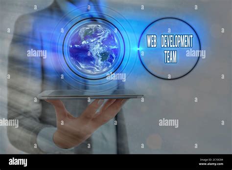 Writing Note Showing Web Development Team Business Concept For In