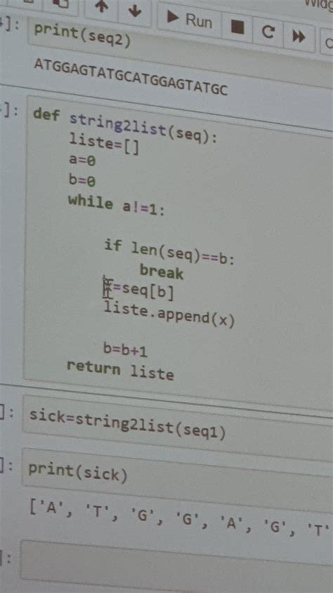 The Task Was To Convert A String To A List Without Using Built In Functions That S The Code