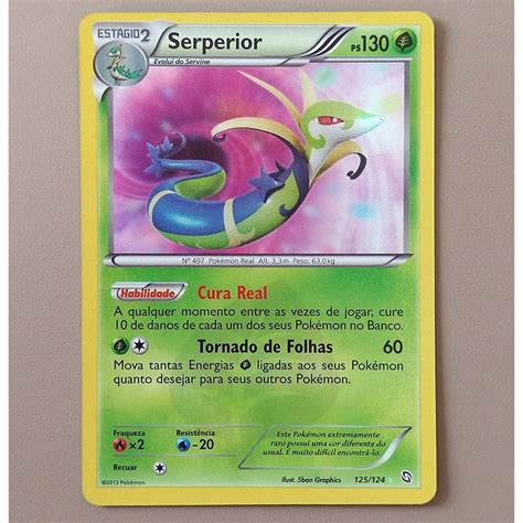Carta Antiga Pokemon Serperior 125 124 Secret Rare Dragons Exalted