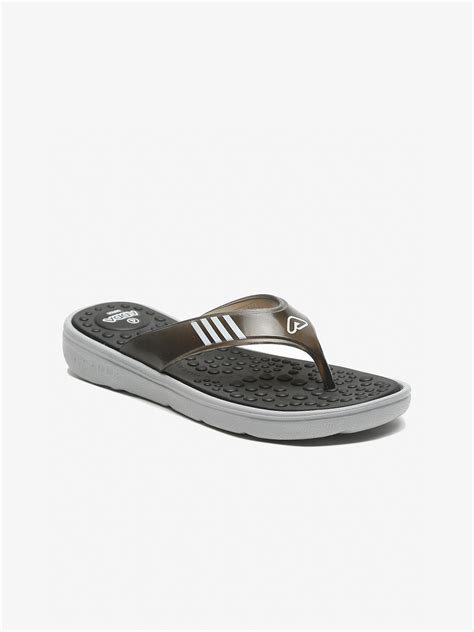 Buy Adda Women Black And White Printed Rubber Thong Flip Flops Flip