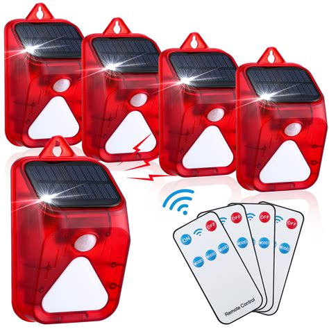 Buy Pack Solar Sound And Light Alarm Motion Sensor Solar Strobe Light Alarm Motion Sensor