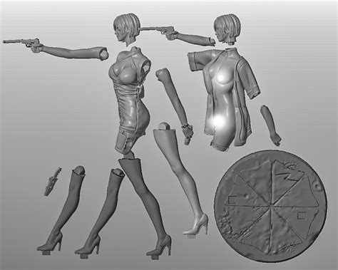 Ada Wong Agent Umbrella Nude Version STL File For Cults