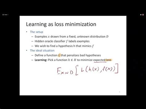 Free Video Learning As Loss Minimization In Machine Learning Lecture 23 From Uofu Data