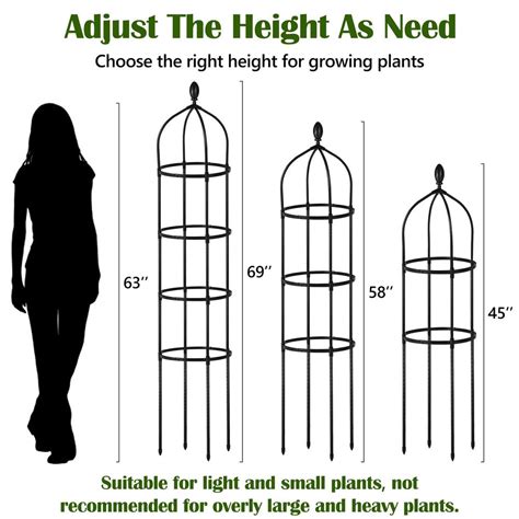 Miuwauer Garden Obelisk Trellis For Climbing Plants Outdoor 6 Ft Rose Bush Round Trellis For