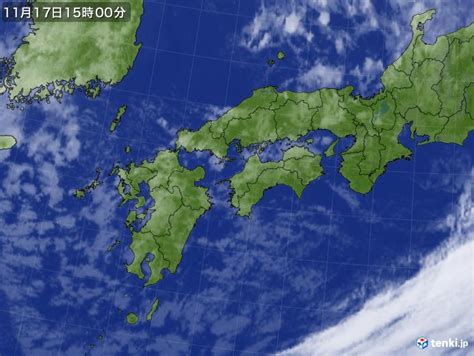 過去の気象衛星西日本2023年11月17日 日本気象協会 Tenkijp