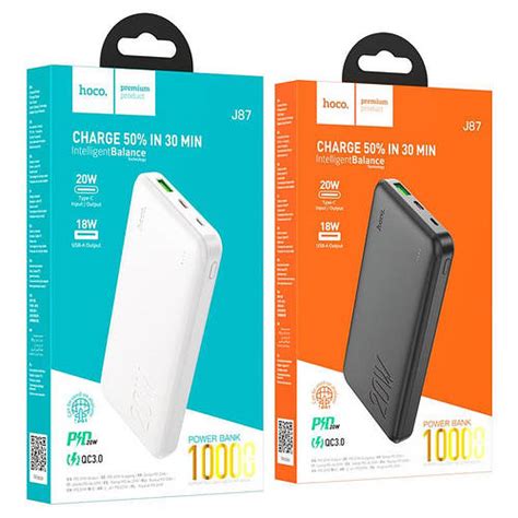 Повер банк Hoco J87 портативная батарея с быстрой зарядкой (10000mAh ...