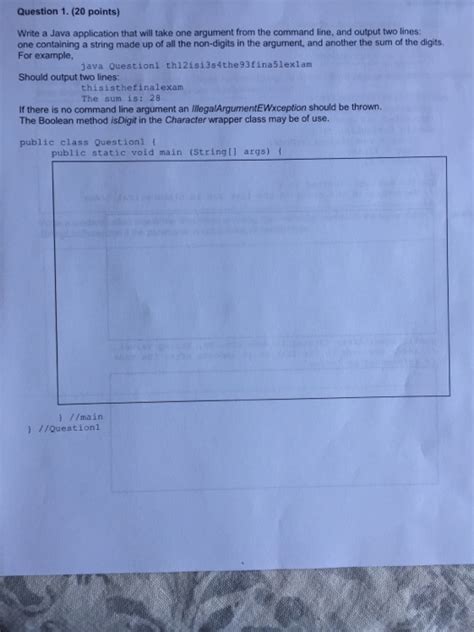 Solved Question 1 20 Points Write A Java Application That