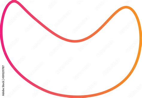 Gradient Blob Lines Shape Abstract Color With Line Vector Illustration