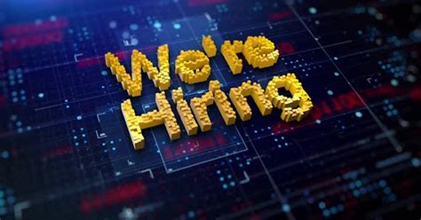 Pixelated Word Were Hiring Backgrounds Motion Graphics Ft Analysis