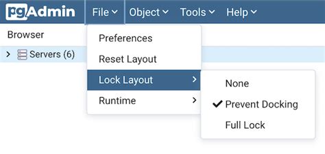 Menu Bar Pgadmin Documentation