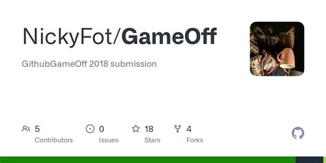 Github Nickyfotgameoff Githubgameoff 2018 Submission