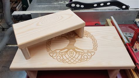 Altar Table Wiccan Shrine Tree Of Life Engraved Altar Etsy