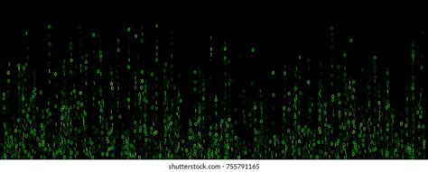 Vector Streaming Binary Code Background Zero Stock Vector Royalty Free